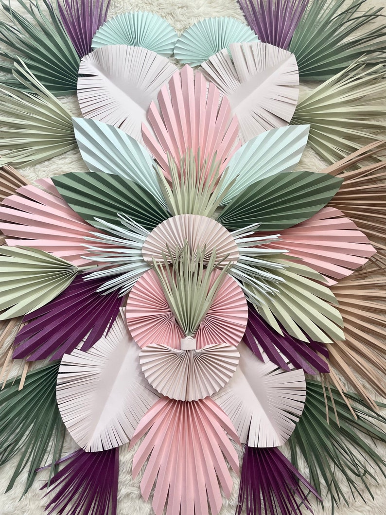 Tropical Palm Leaf 40 Piece Decor Color Customizable Party - Etsy