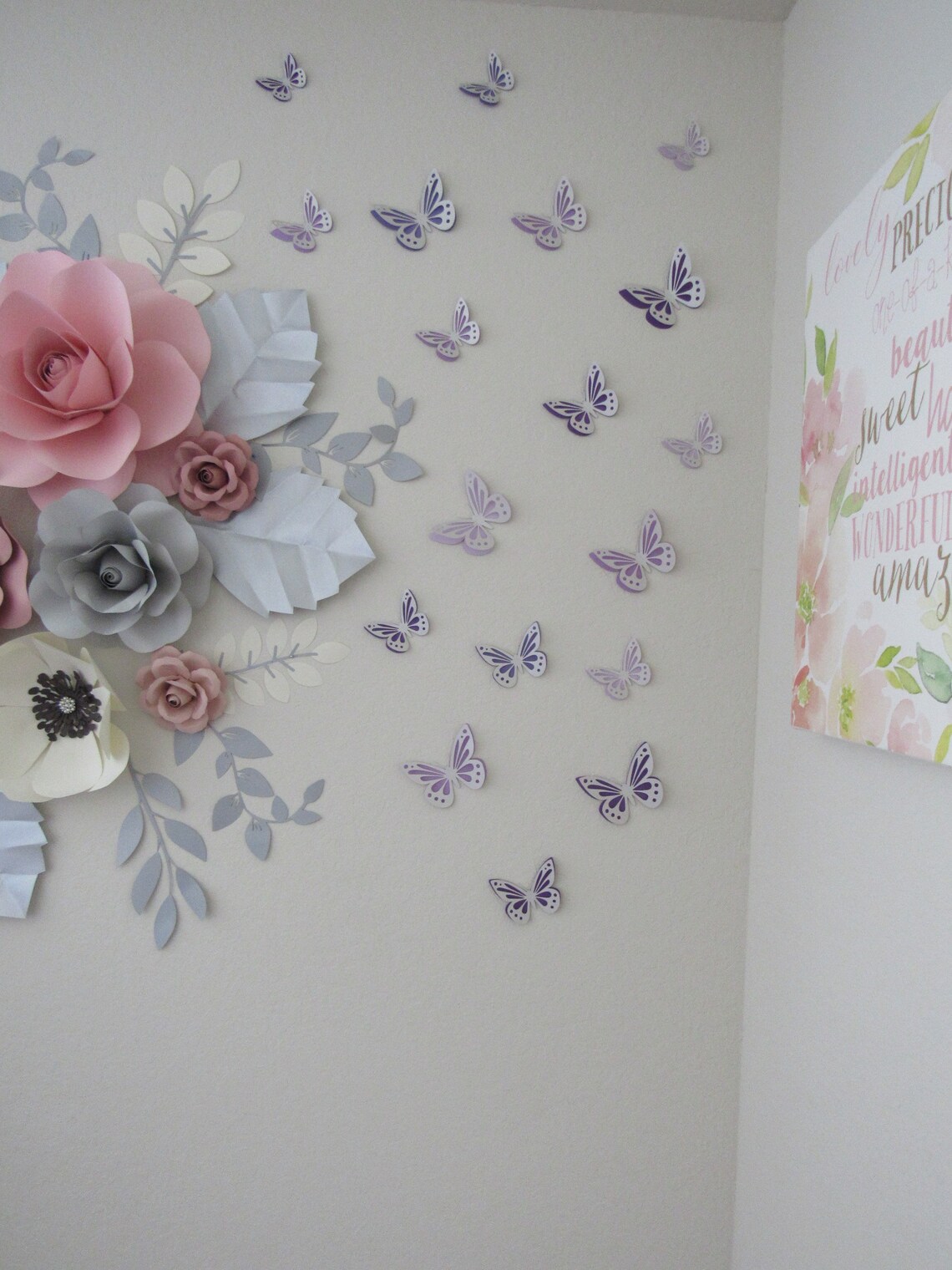 18 Piece Silver and Purple Butterfly Birthday Decor Party - Etsy