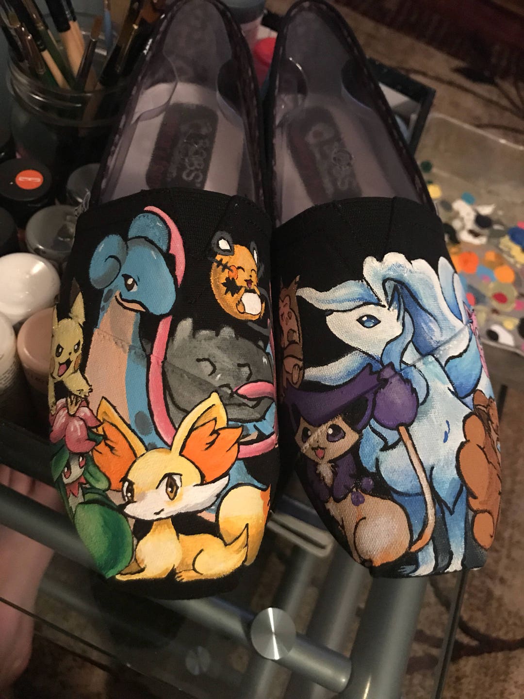 Pokemon Custom Painted Shoes - Etsy