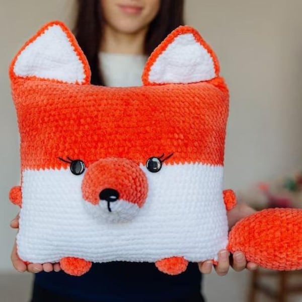Crochet Fox Pillow - Etsy
