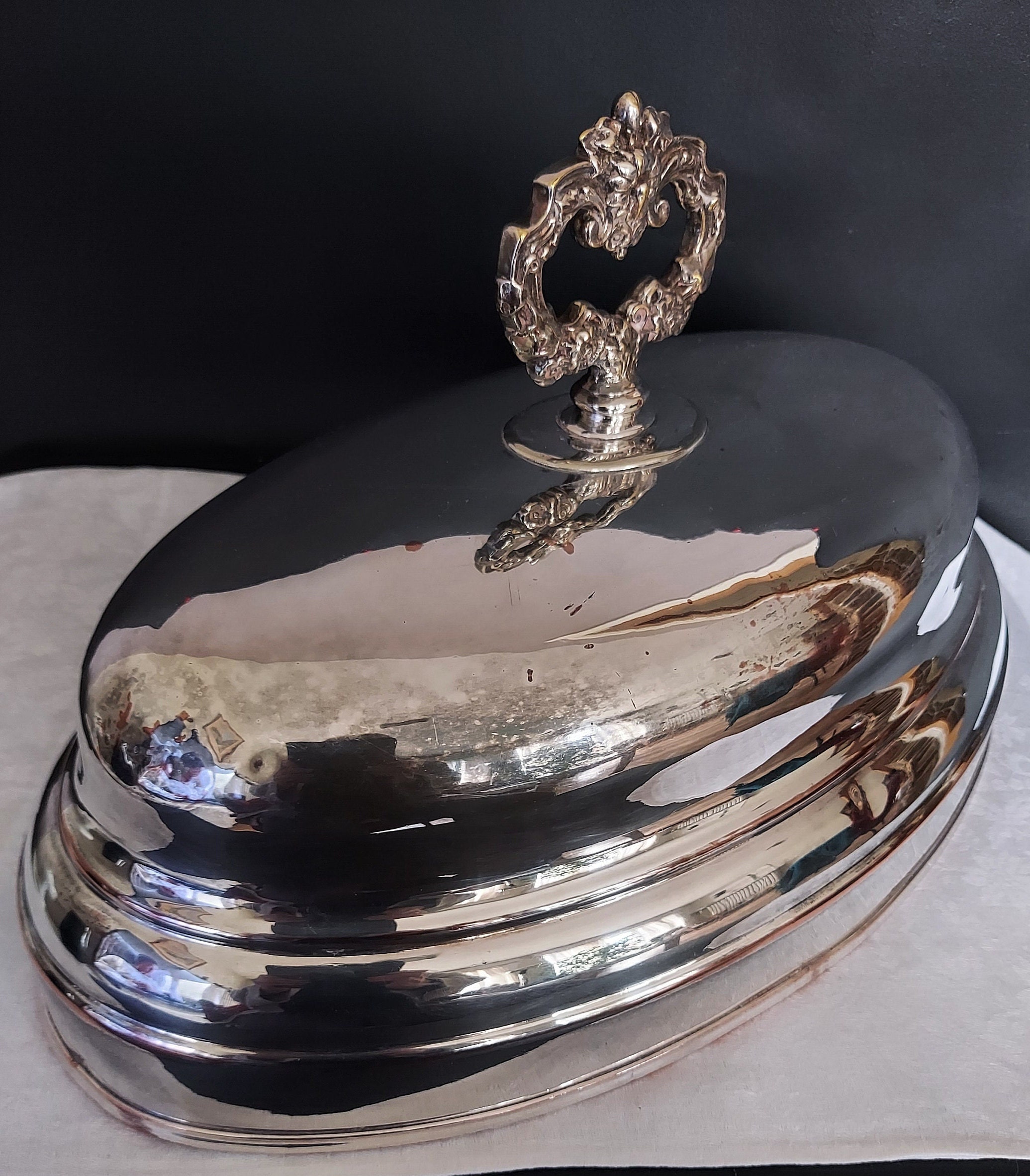 Vintage Heavy Silver Plated Serving Dome Food Cover - Etsy