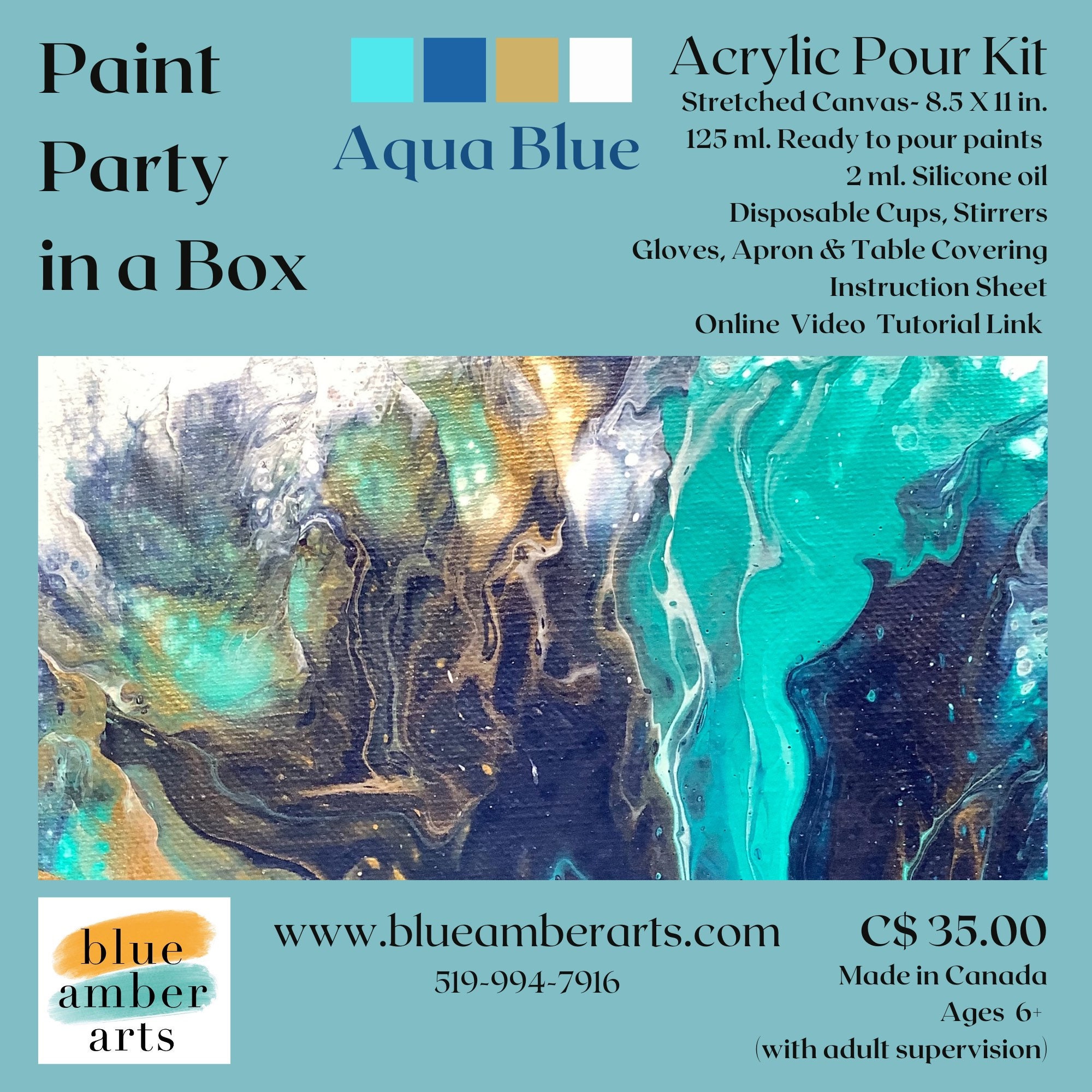 Paint Kit: Acrylic Pouring Kit, Paint Night, Date Night, Sip and Paint ...