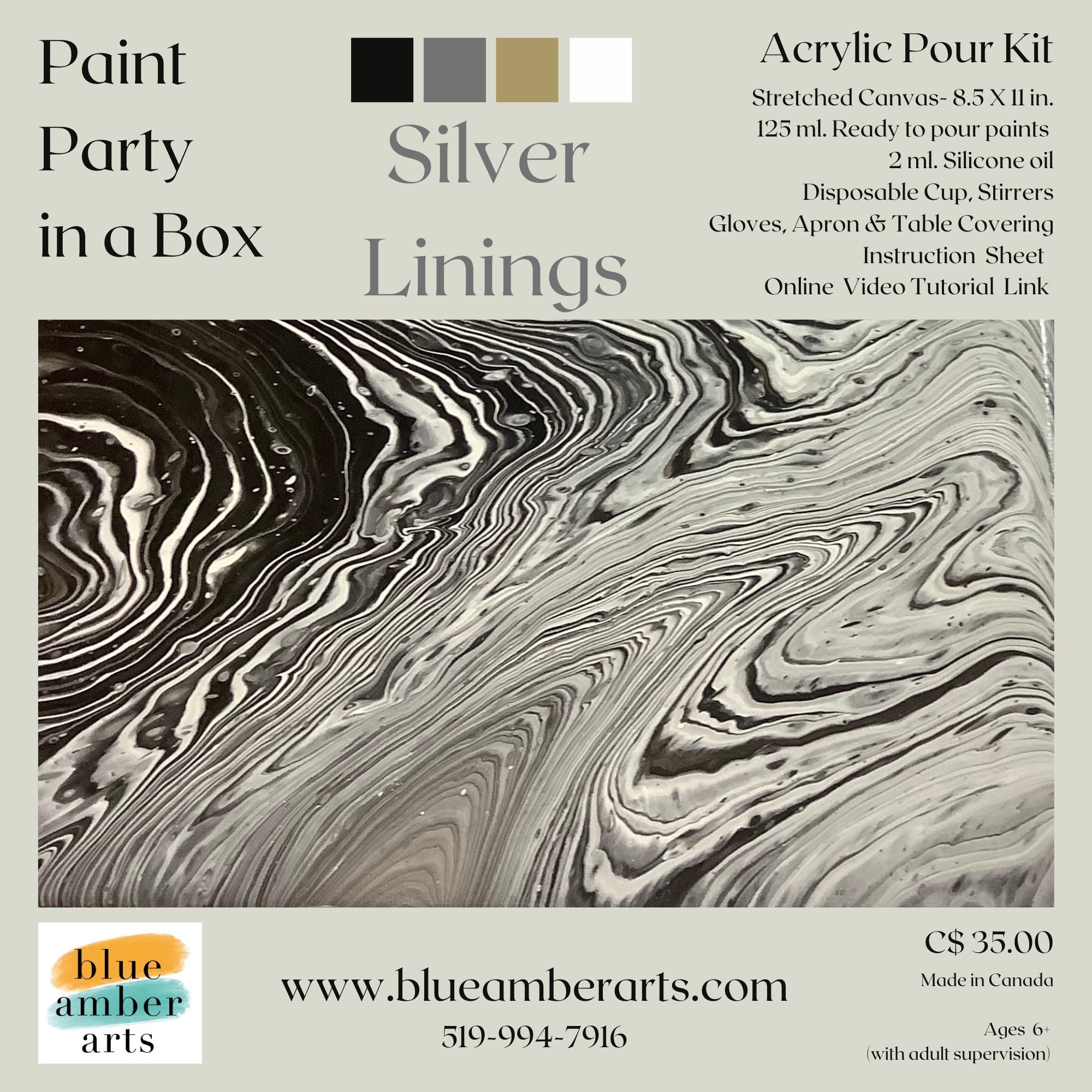 Paint Kit: Acrylic Pouring Kit, Paint Night, Date Night, Sip and Paint ...