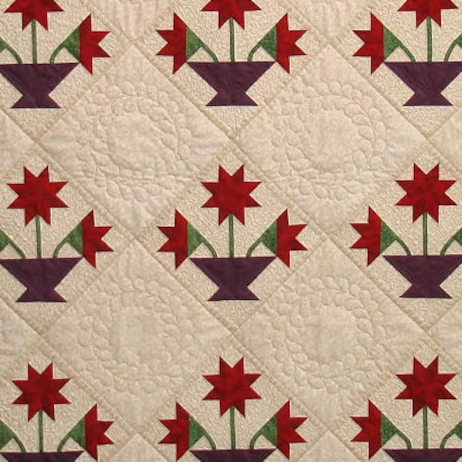 Diamond Flower Queen Quilt PDF (digital Quilt Pattern) - Etsy