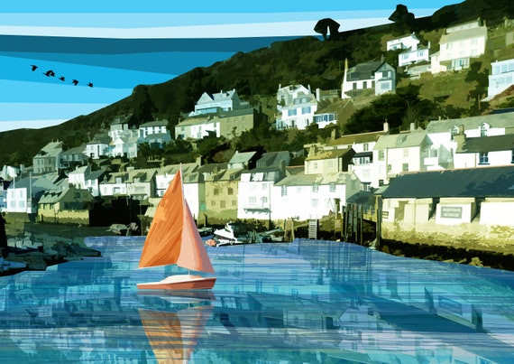 Polperro Cornwall Limited Edition Print by Sarah Jane Holt | Etsy