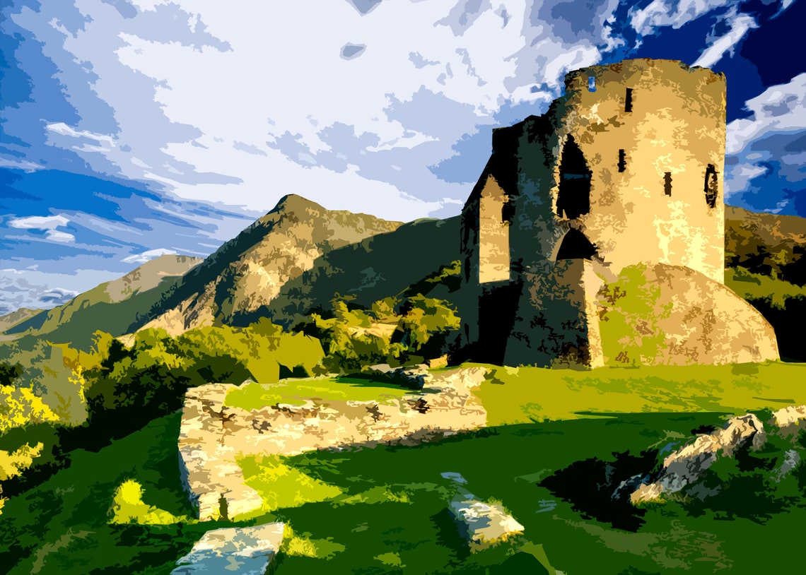 Dolbadarn Castle Wales Limited Edition Print by Sarah Jane - Etsy Nederland
