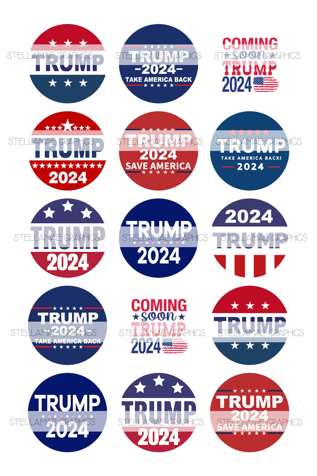 Trump - 1 Inch Circle Images, 25mm, Bottlecap, Cupcake Topper, Magnet ...