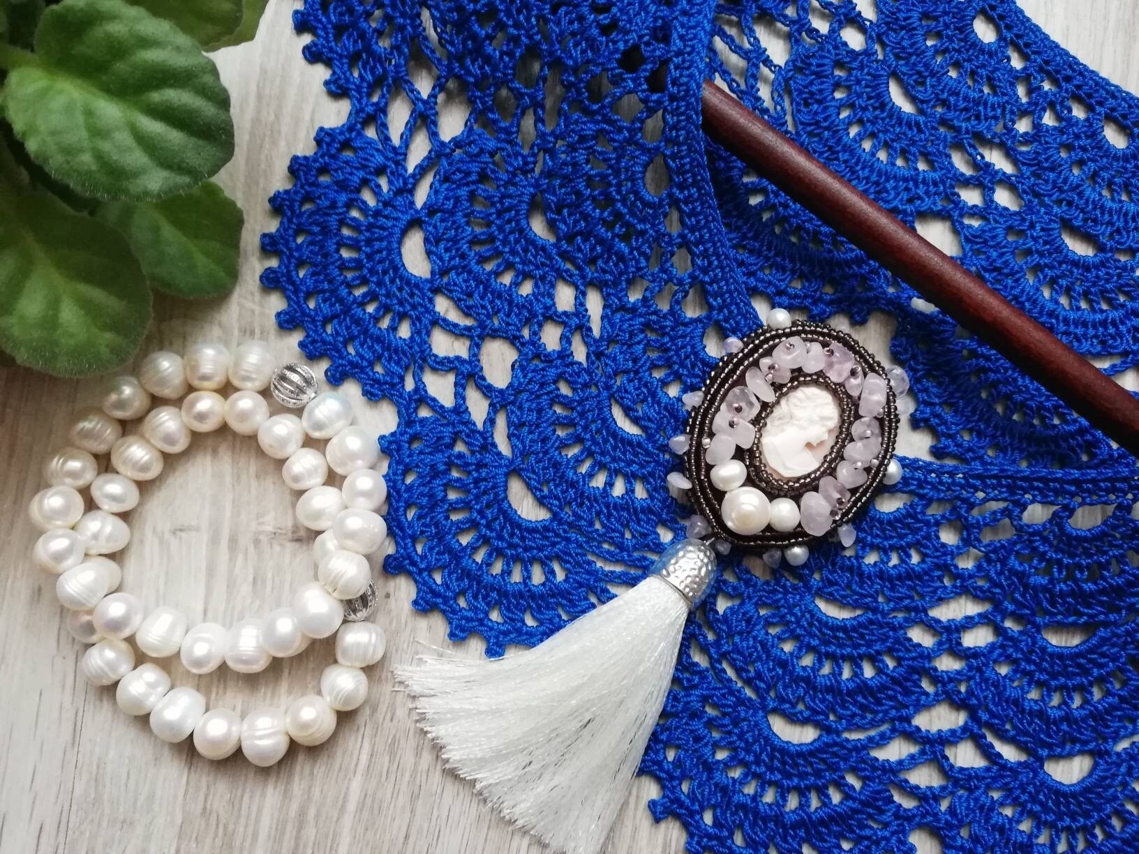 Blue Color Crochet Collar Lace Collar Handmade Collar Crochet - Etsy