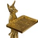 Vintage Solid Brass Fox Card Holder - Etsy