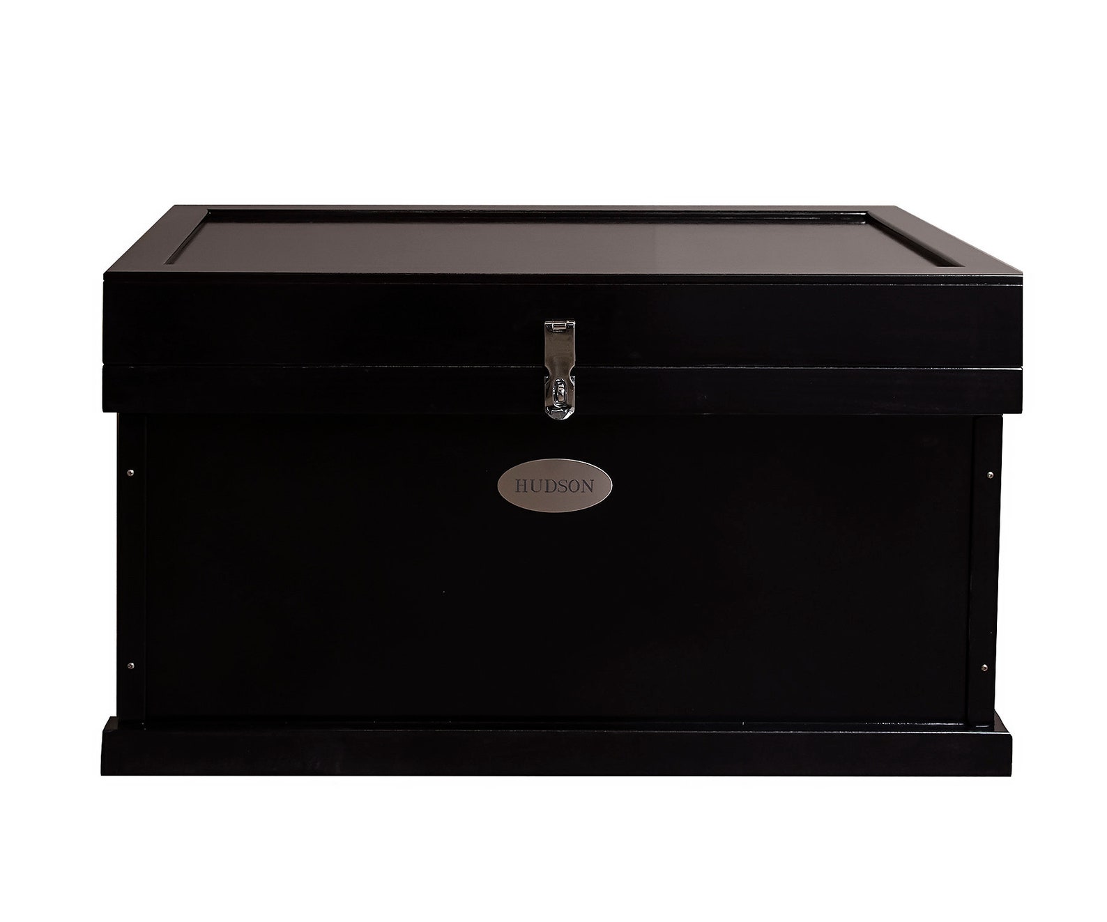 Classic Black Stained Wood Tack Trunk, Protected Interior, Cedar Bottom ...