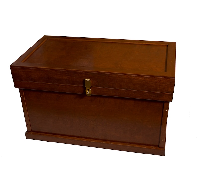 Classic Large Mahogany Stained Wood Tack Trunk - Etsy