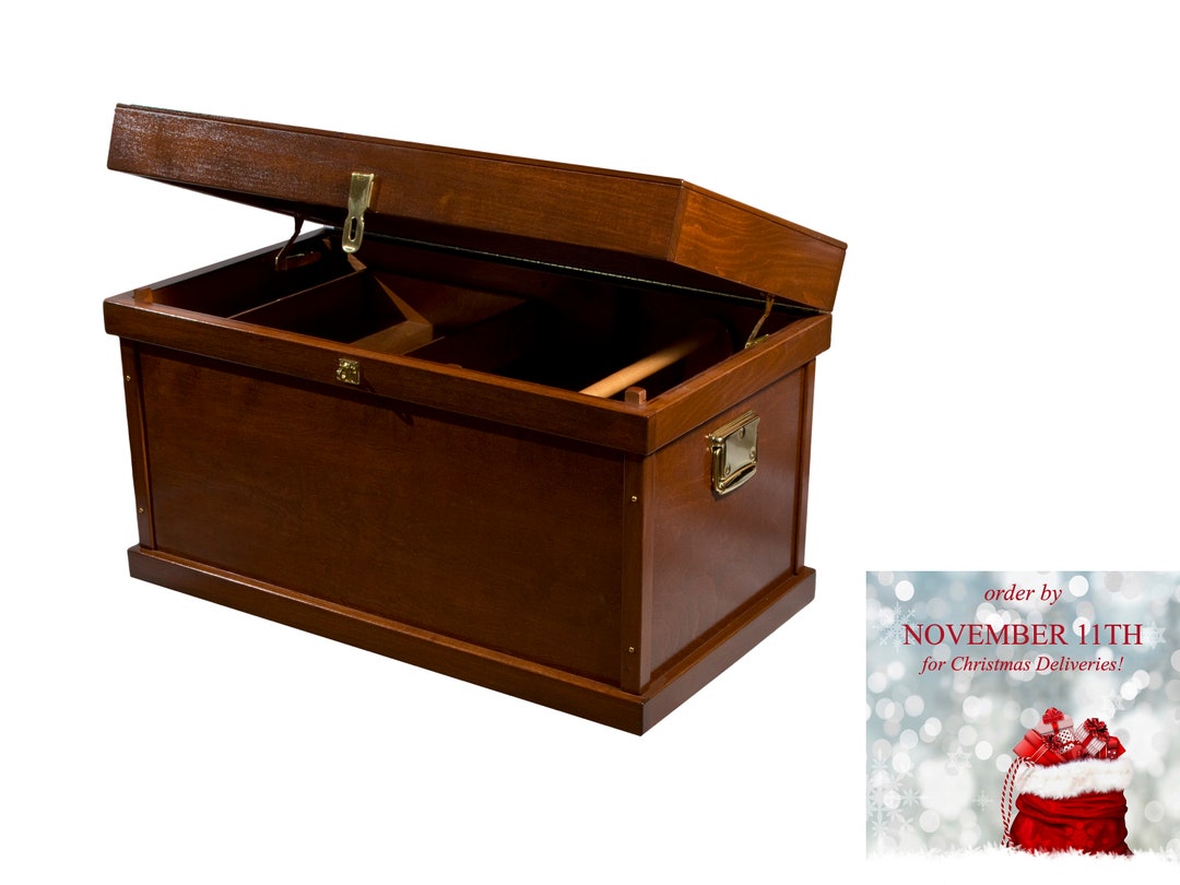 Classic Large Mahogany Stained Wood Tack Trunk - Etsy