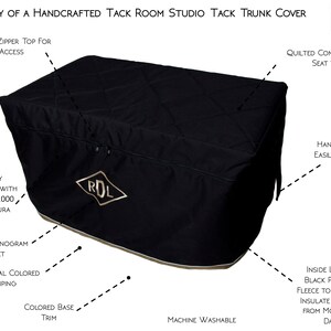 Customized Tack Trunk Cover With Zipper and Handle Flaps, Padded Top ...