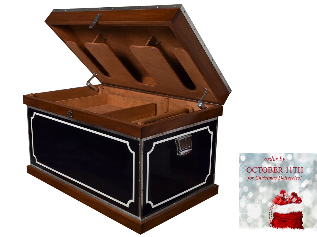 Large Vinyl Tack Trunk With Wood Trim and Bandage Lid - Etsy