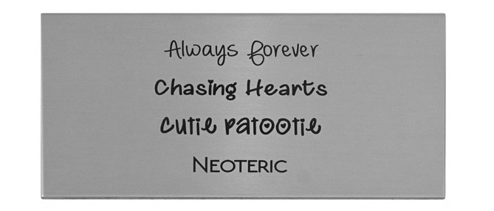 BIBLE NAME PLATE .032" Thickness Ornate Elegant Solid Brass Custom ...