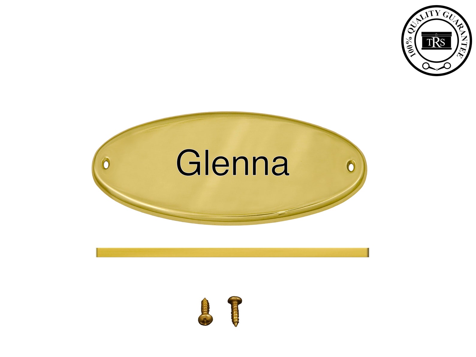 Tack Trunk Name Plate Solid Brass Raised - Etsy