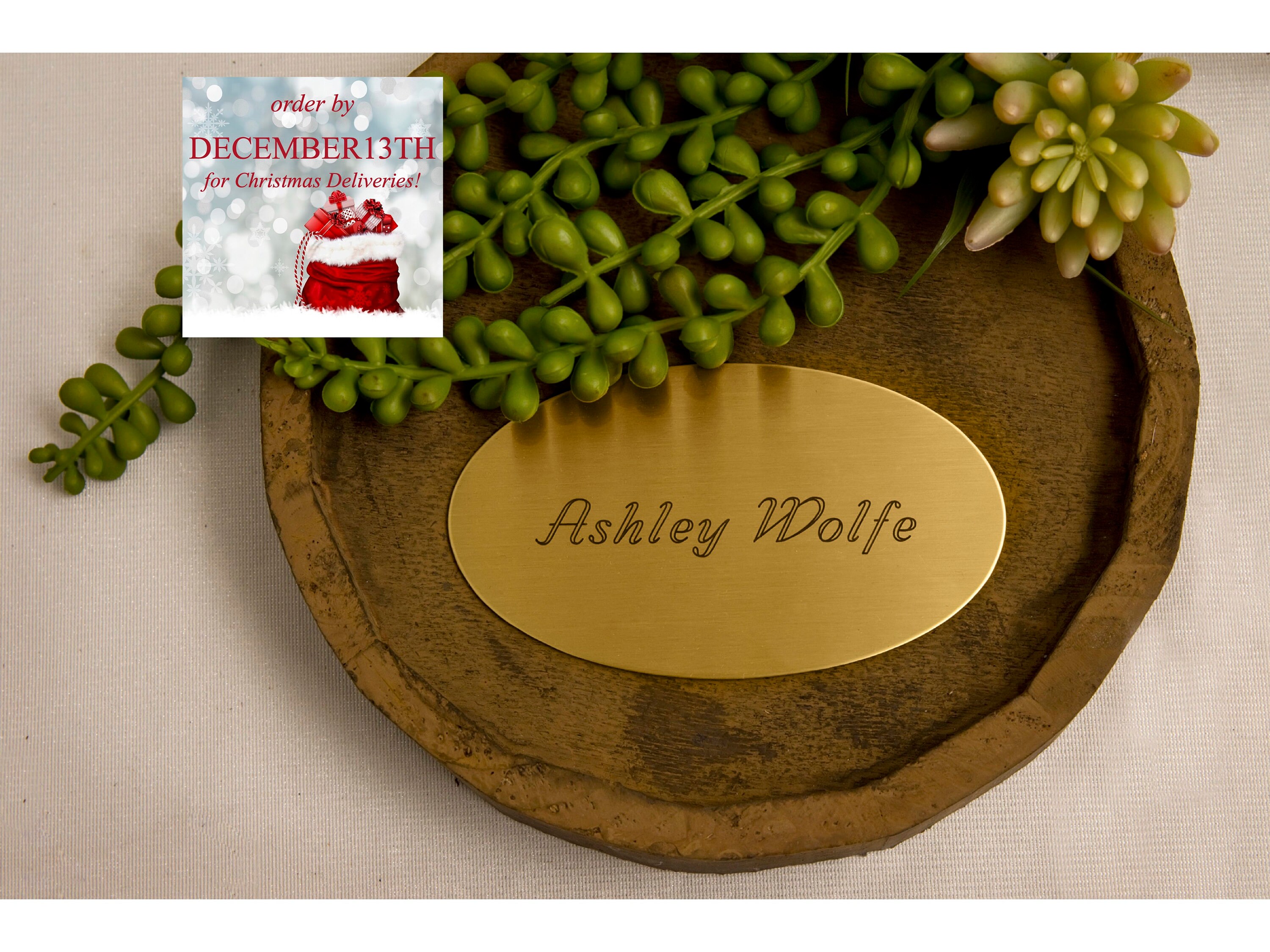 Oval Tack Trunk Name Plate 2.5 X 4.5 Solid Brass - Etsy