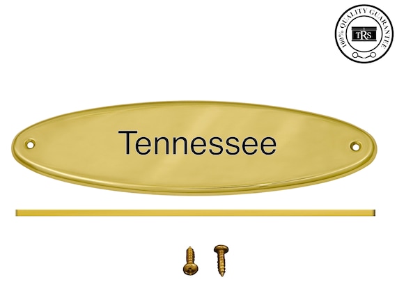 Tack Trunk Name Plate Solid Brass Raised - Etsy