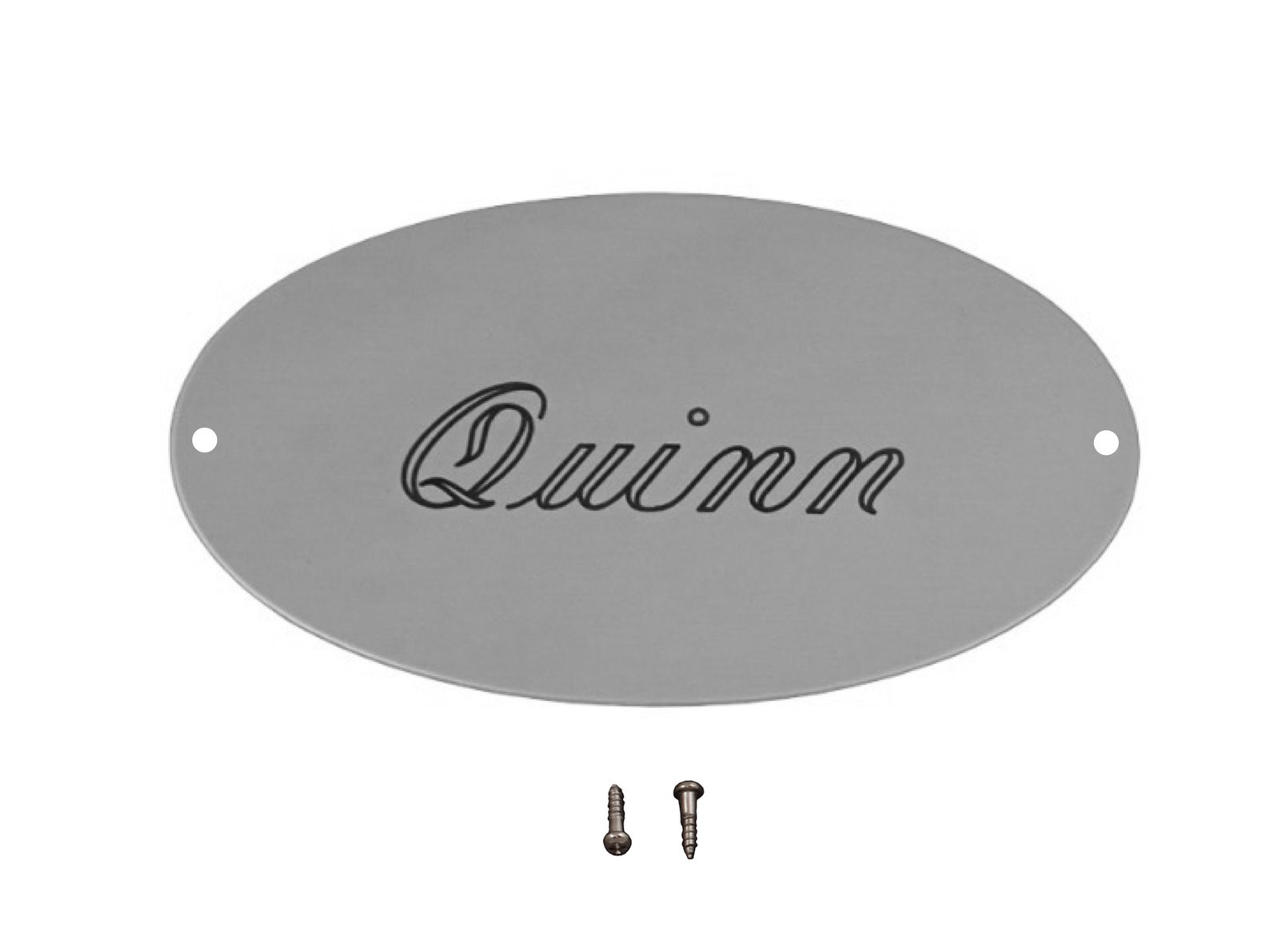 Oval Tack Trunk Name Plate 2.5 X 4.5 Solid Brass - Etsy