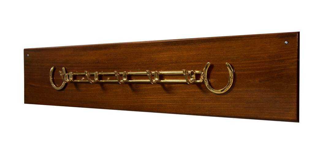 Wood and Brass Horse Hoof Rack - Etsy