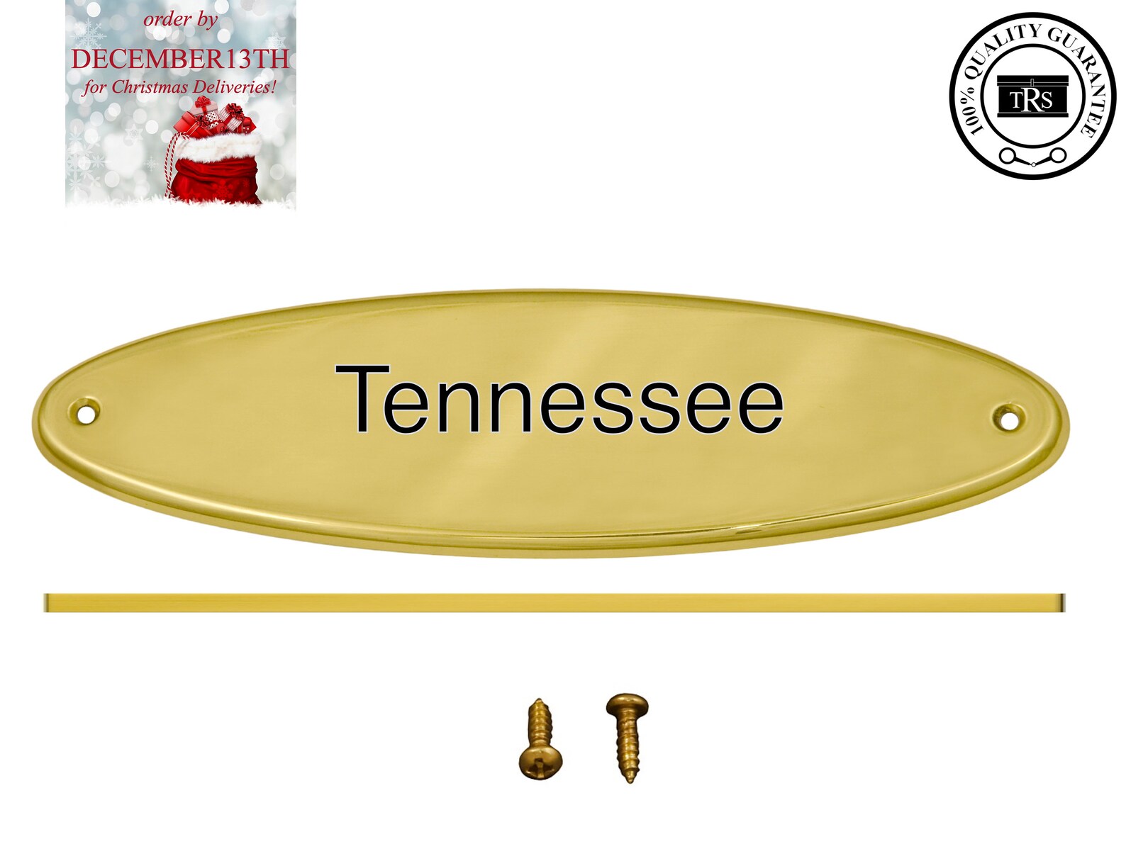 Tack Trunk Name Plate Solid Brass Raised - Etsy