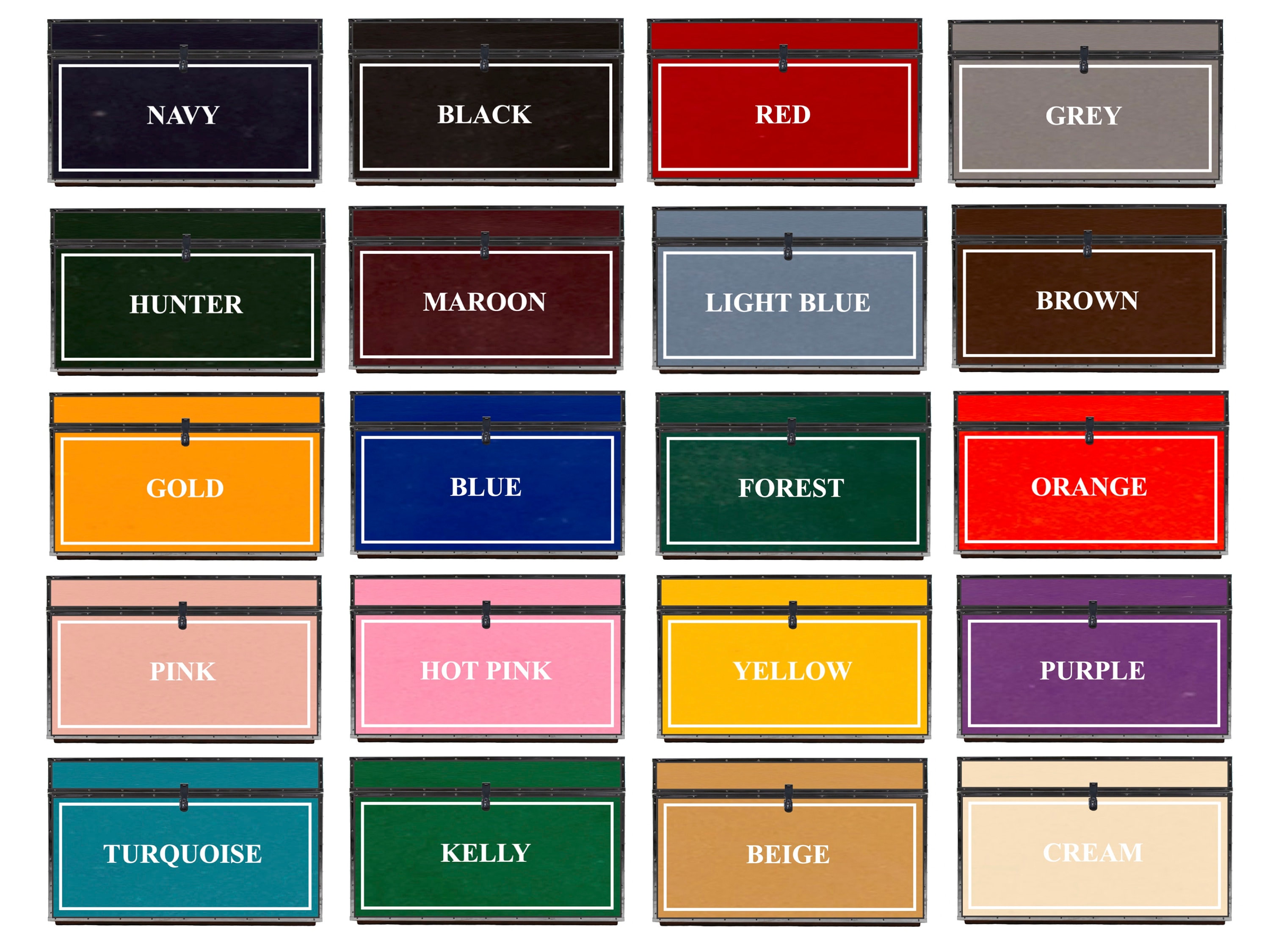 Large All Vinyl Tack Trunk With Chrome Trim - Etsy