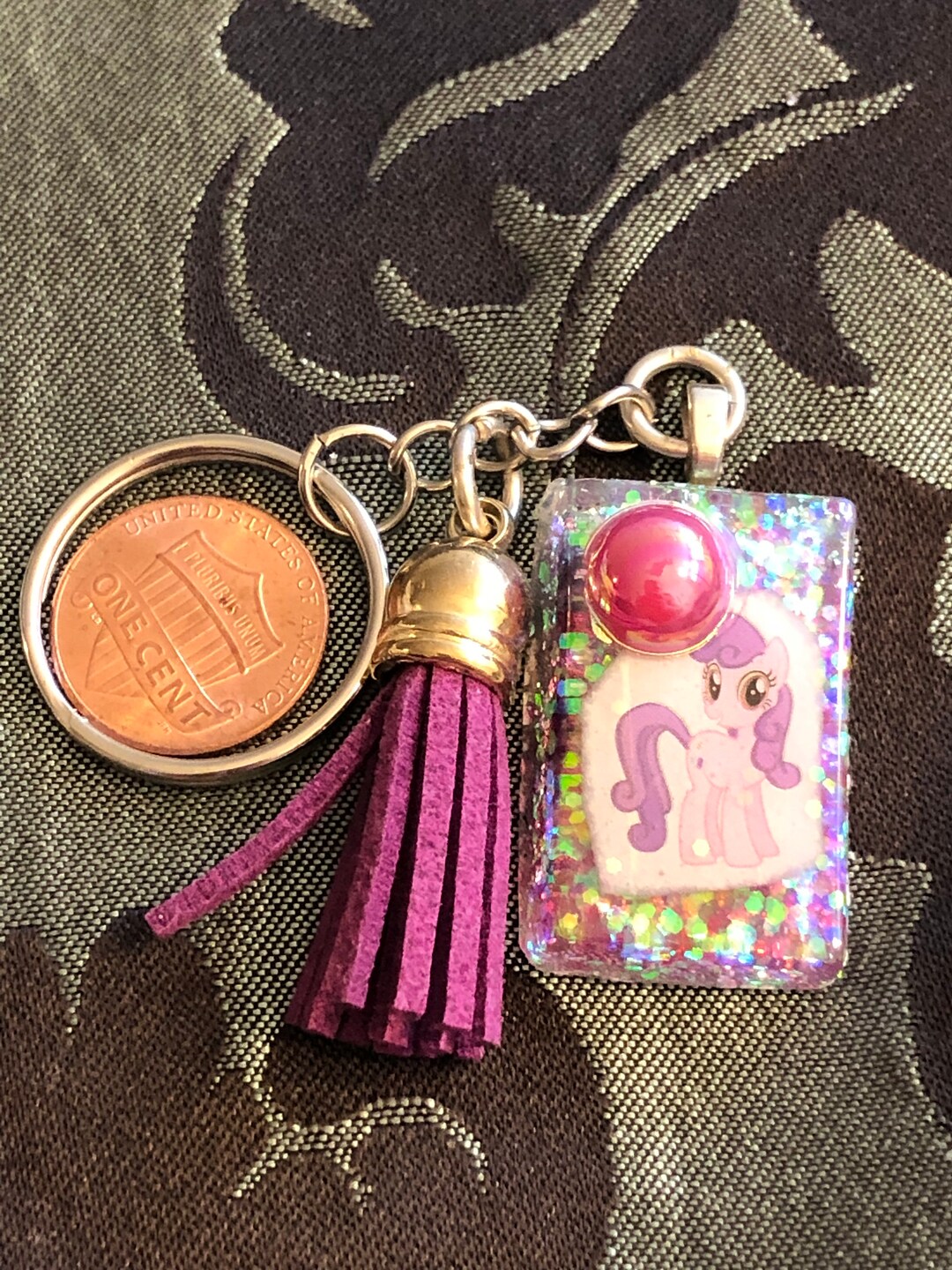 Kawaii Purple Mlp Resin Keychain - Etsy