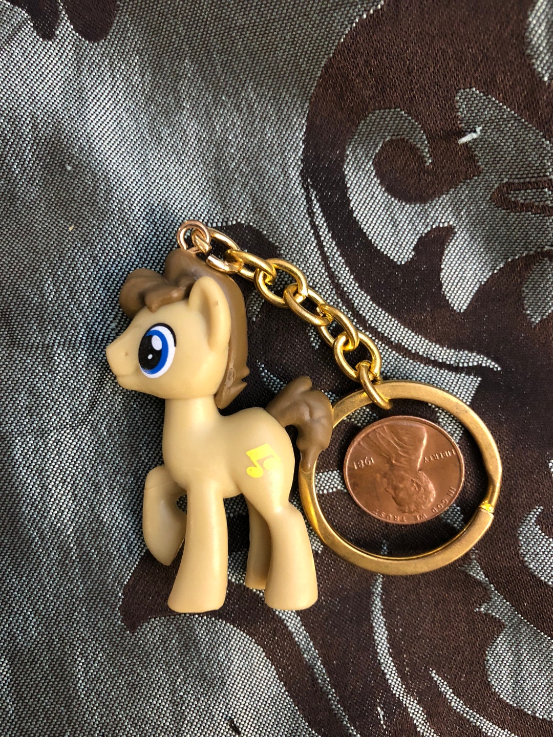 Gold Mlp Keychain With Music Cutie Mark - Etsy