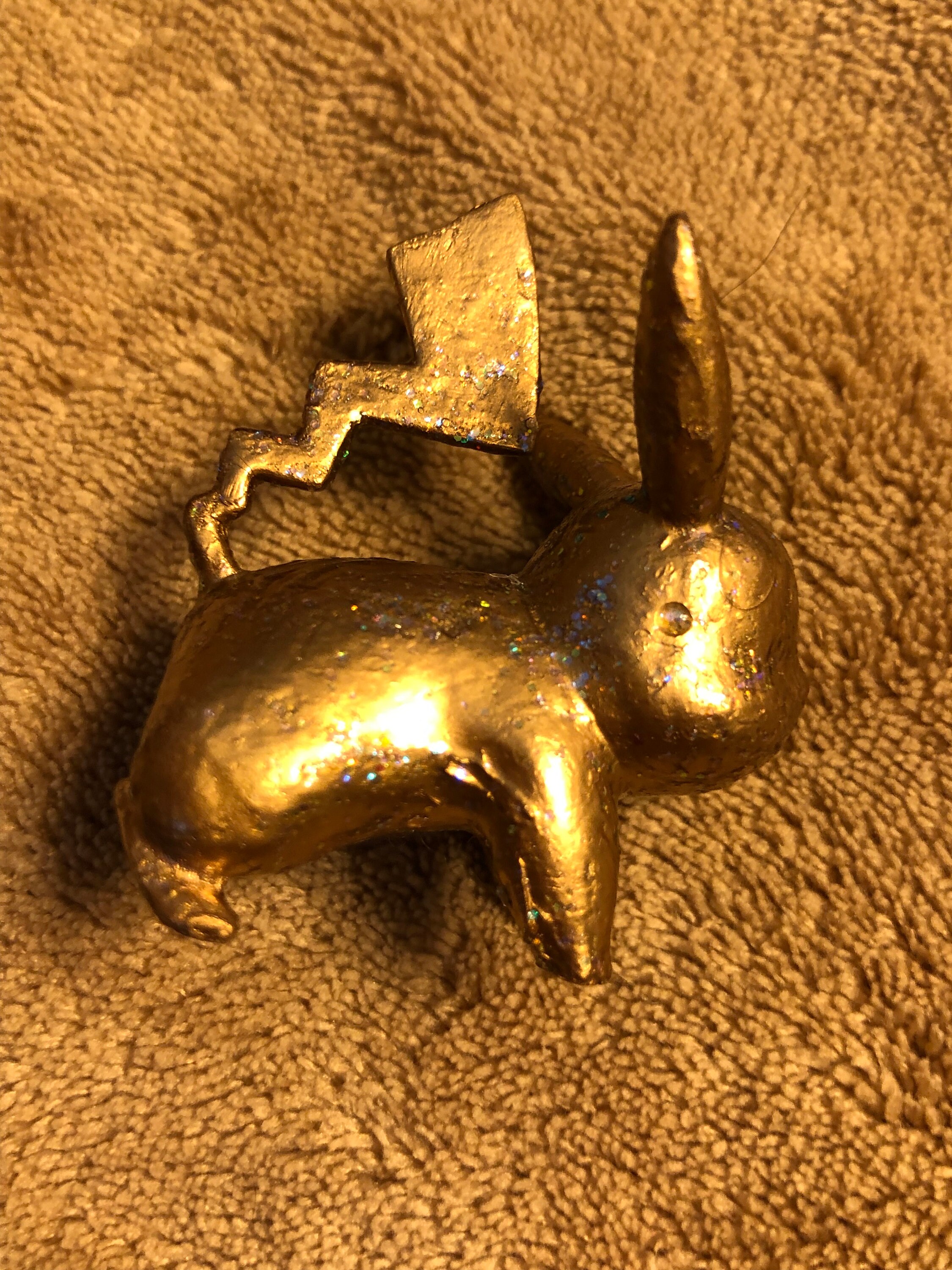 Gold Leafed Pika Figure - Etsy