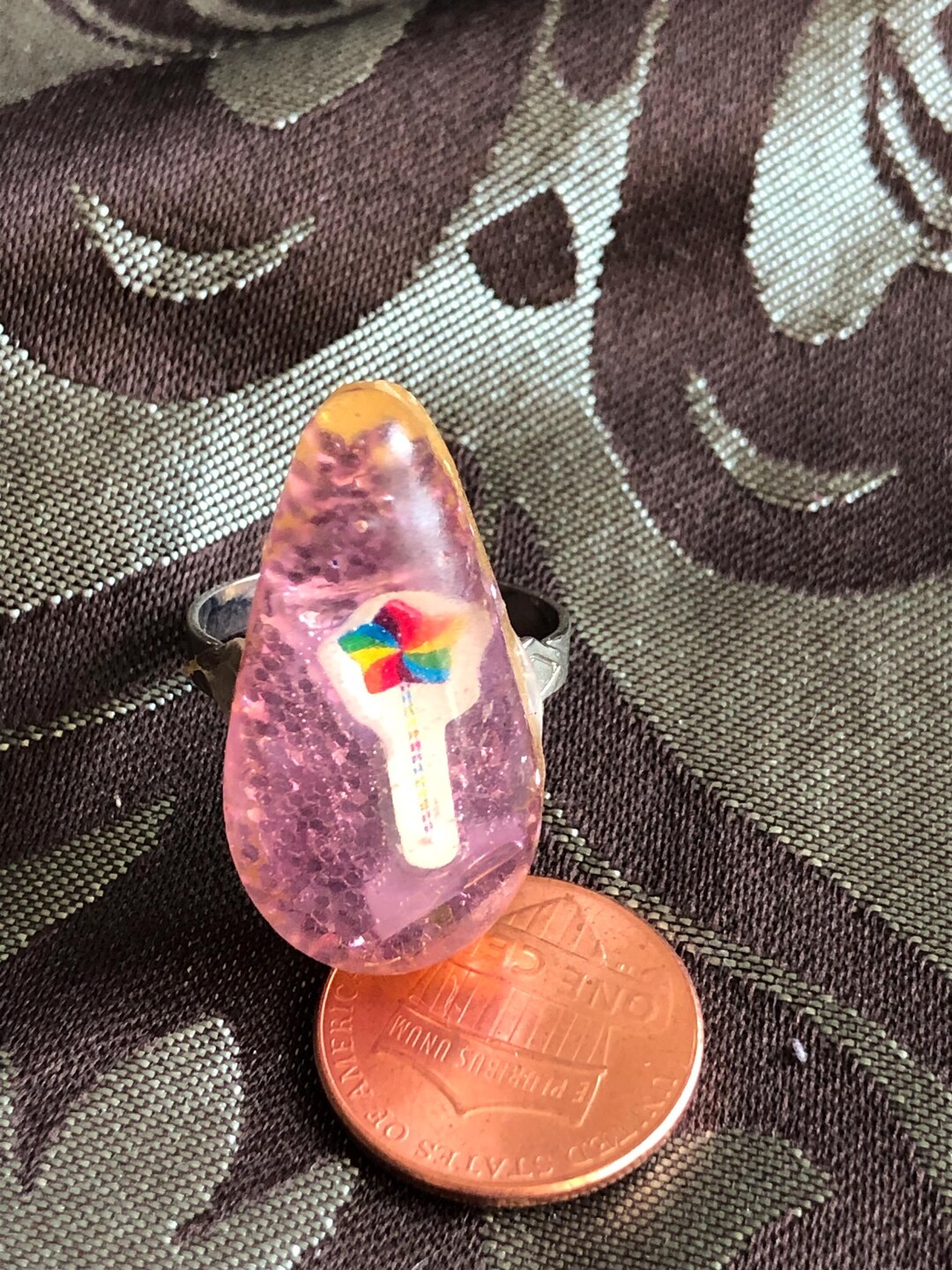 Pinwheel Lollipop Ring - Etsy