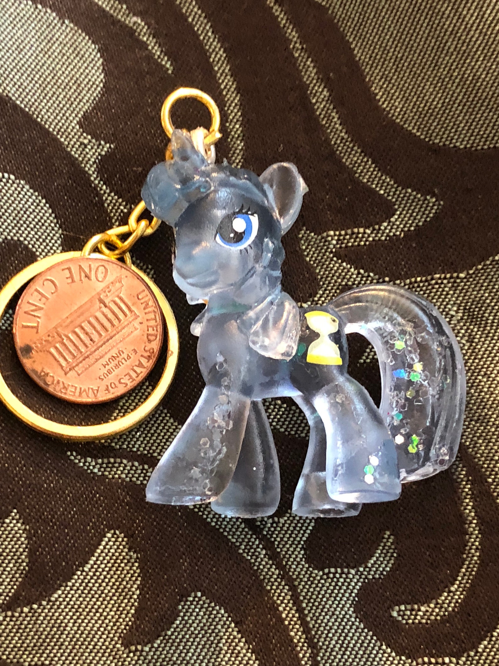 Light Blue and Gold Mlp Keychain - Etsy