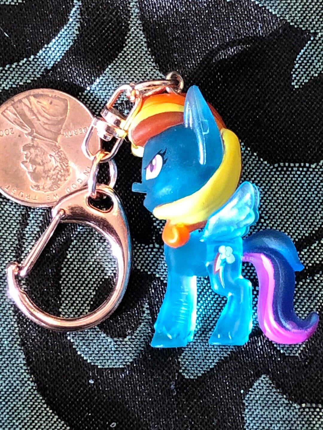 Rose Gold Rainbow Dash Keychain - Etsy