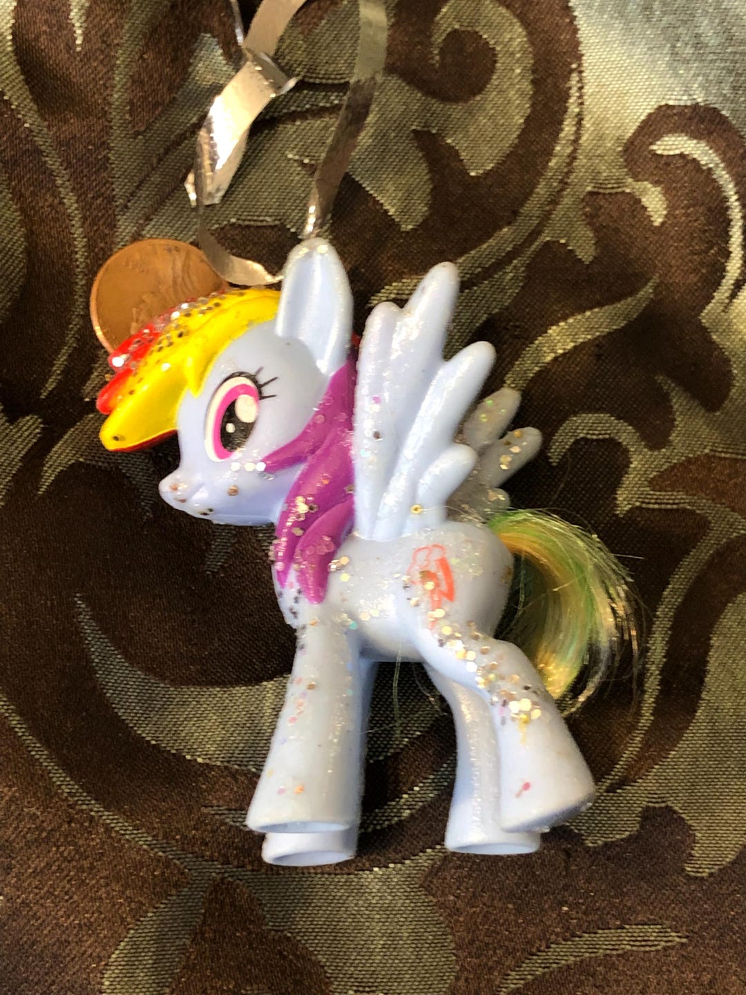 Rainbow Dash Toy Mlp Ornament With Glitter - Etsy