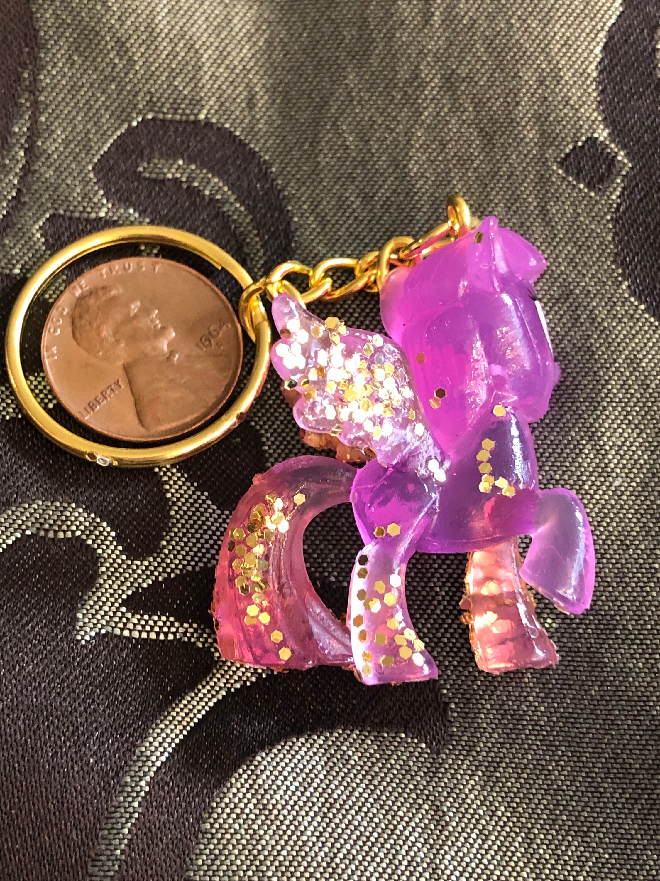 Mlp Twilight Sparkle Glittered Keychain - Etsy