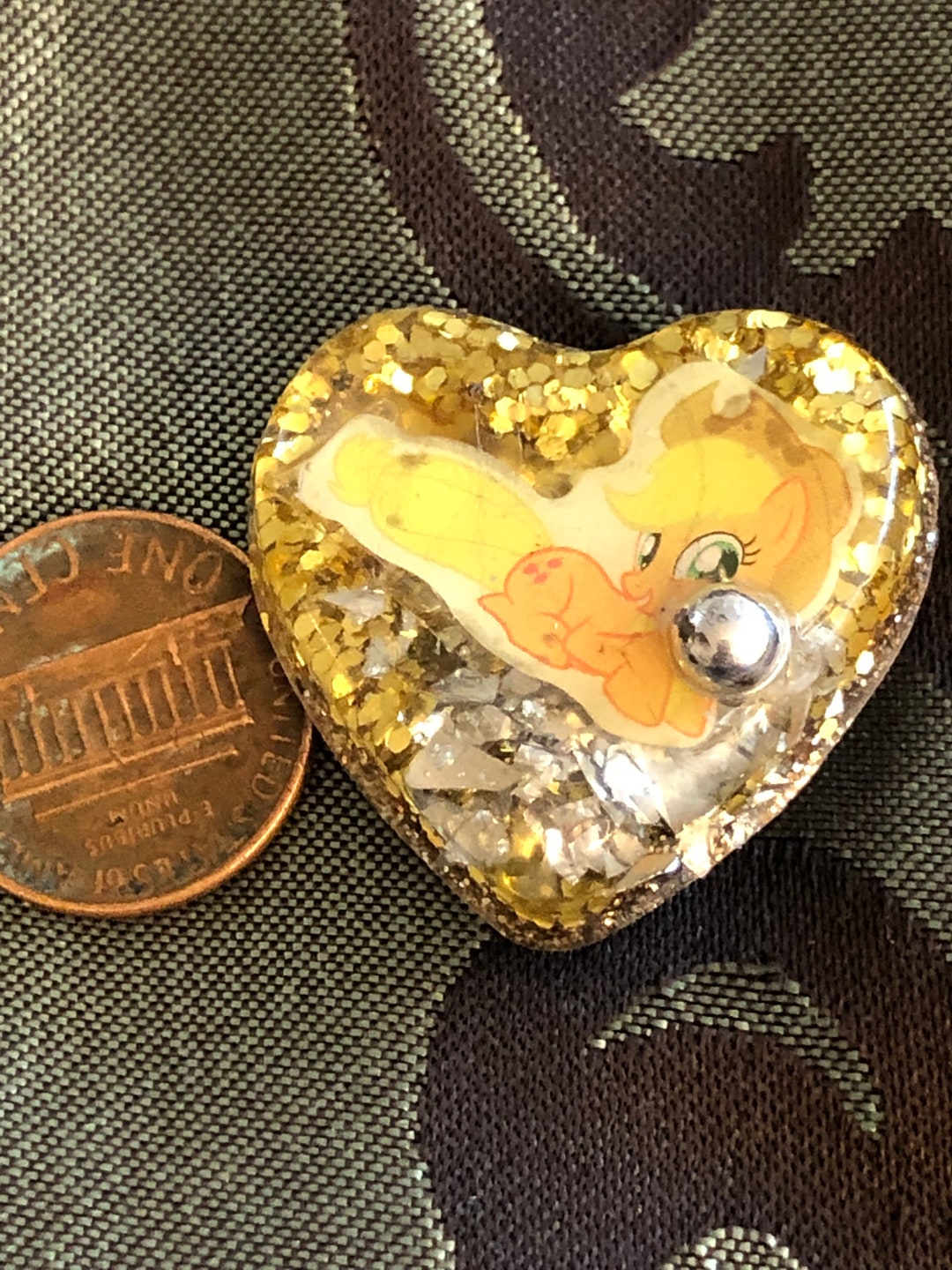 Mlp Applejack Heart Resin Magnet - Etsy