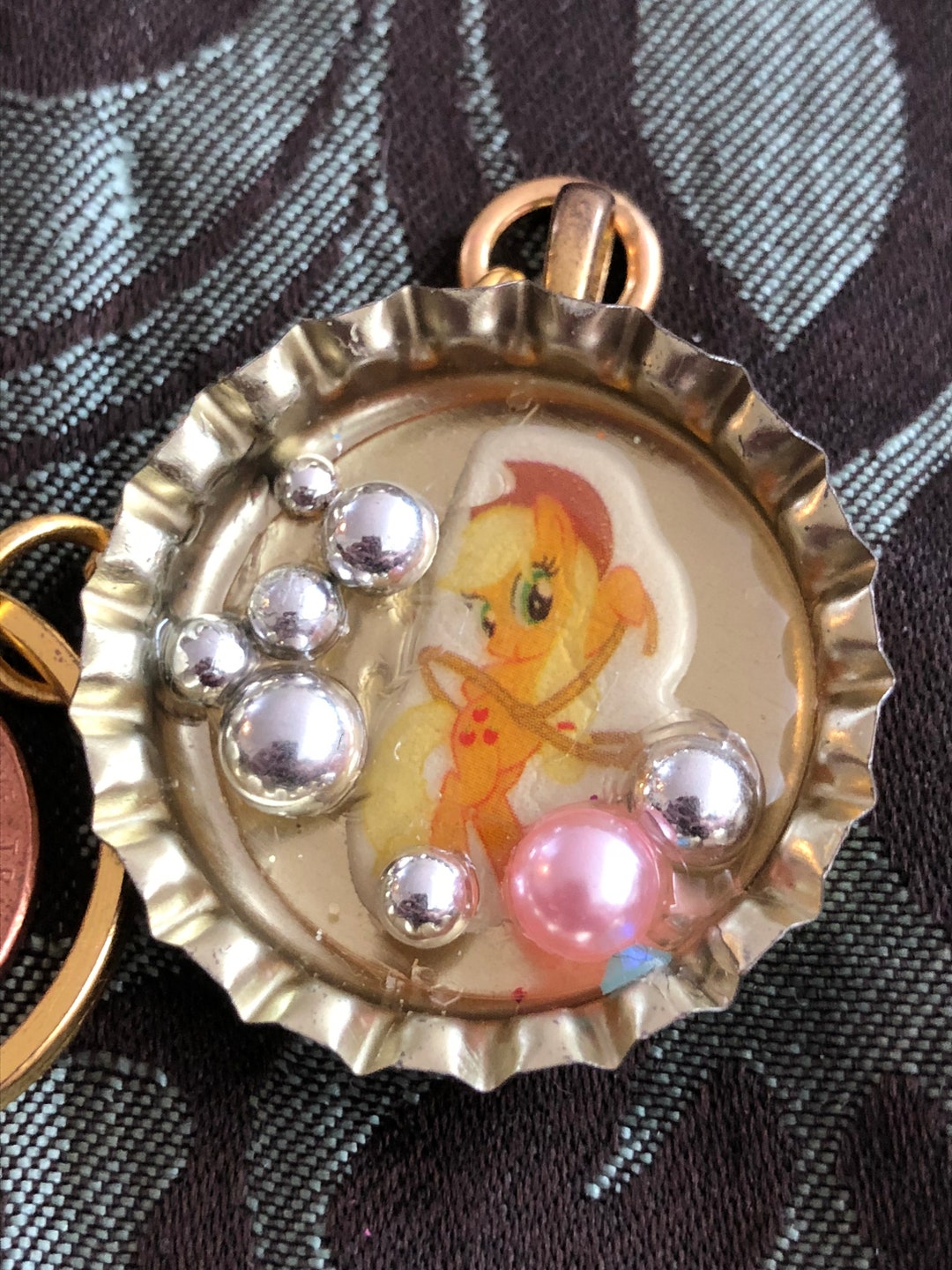 Applejack Bottle Cap Mlp Keychain - Etsy
