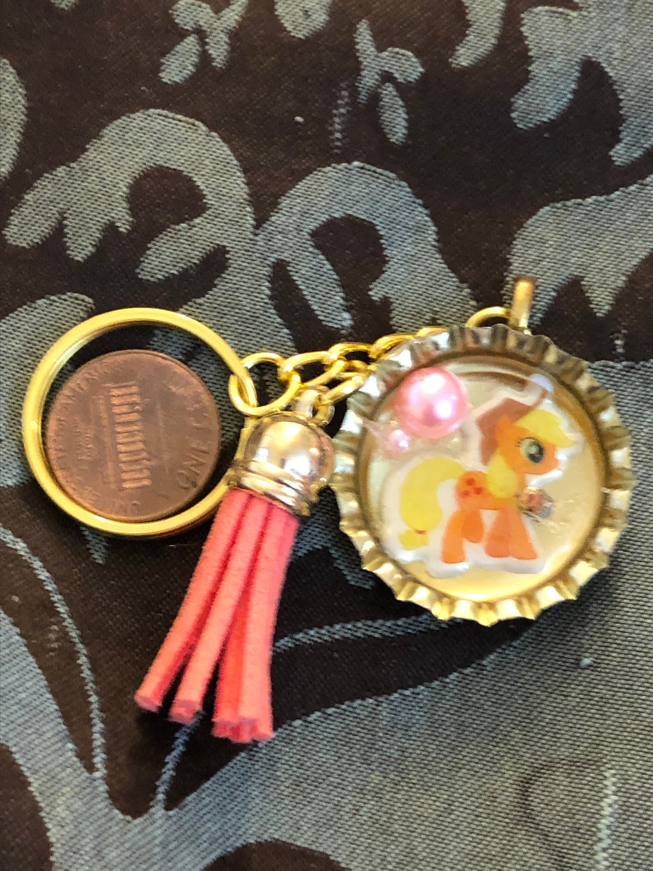 Applejack Mlp Bottle Cap Keychain - Etsy