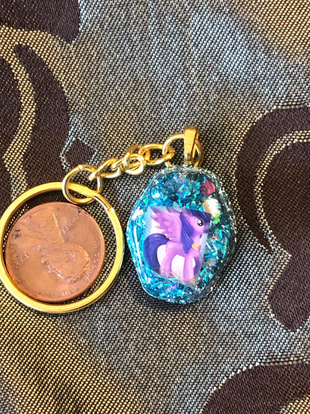 Beautiful Small Twilight Sparkle Resin Keychain - Etsy