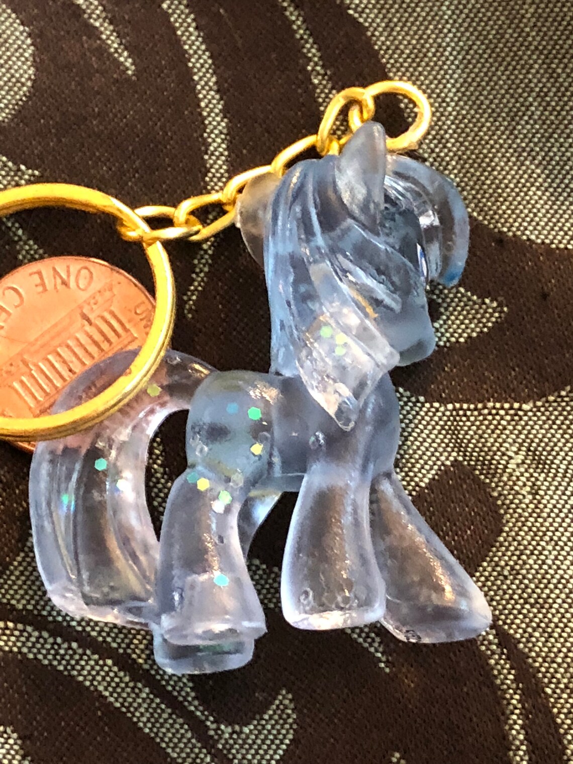 Light Blue and Gold Mlp Keychain - Etsy