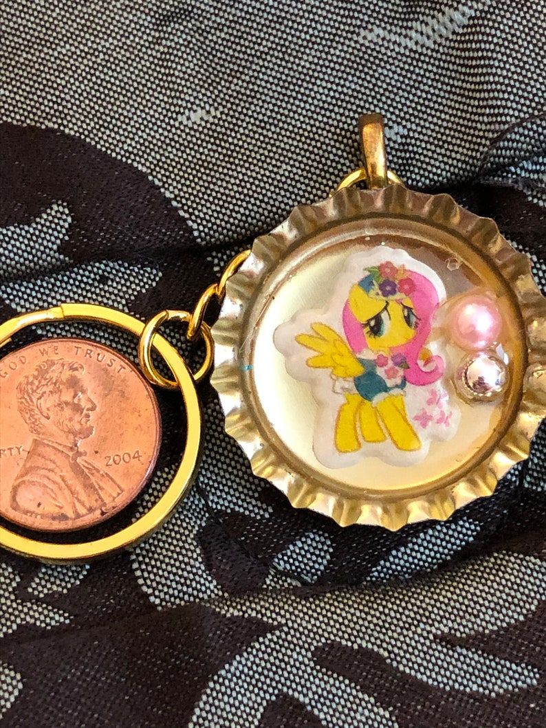 Fluttershy Mlp Bottle Cap Keychain | Etsy