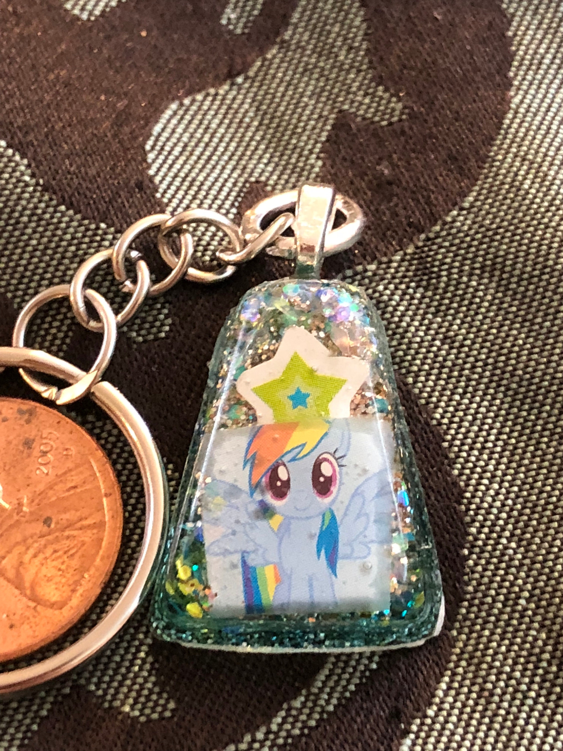 Rainbow Dash Resin Keychain - Etsy