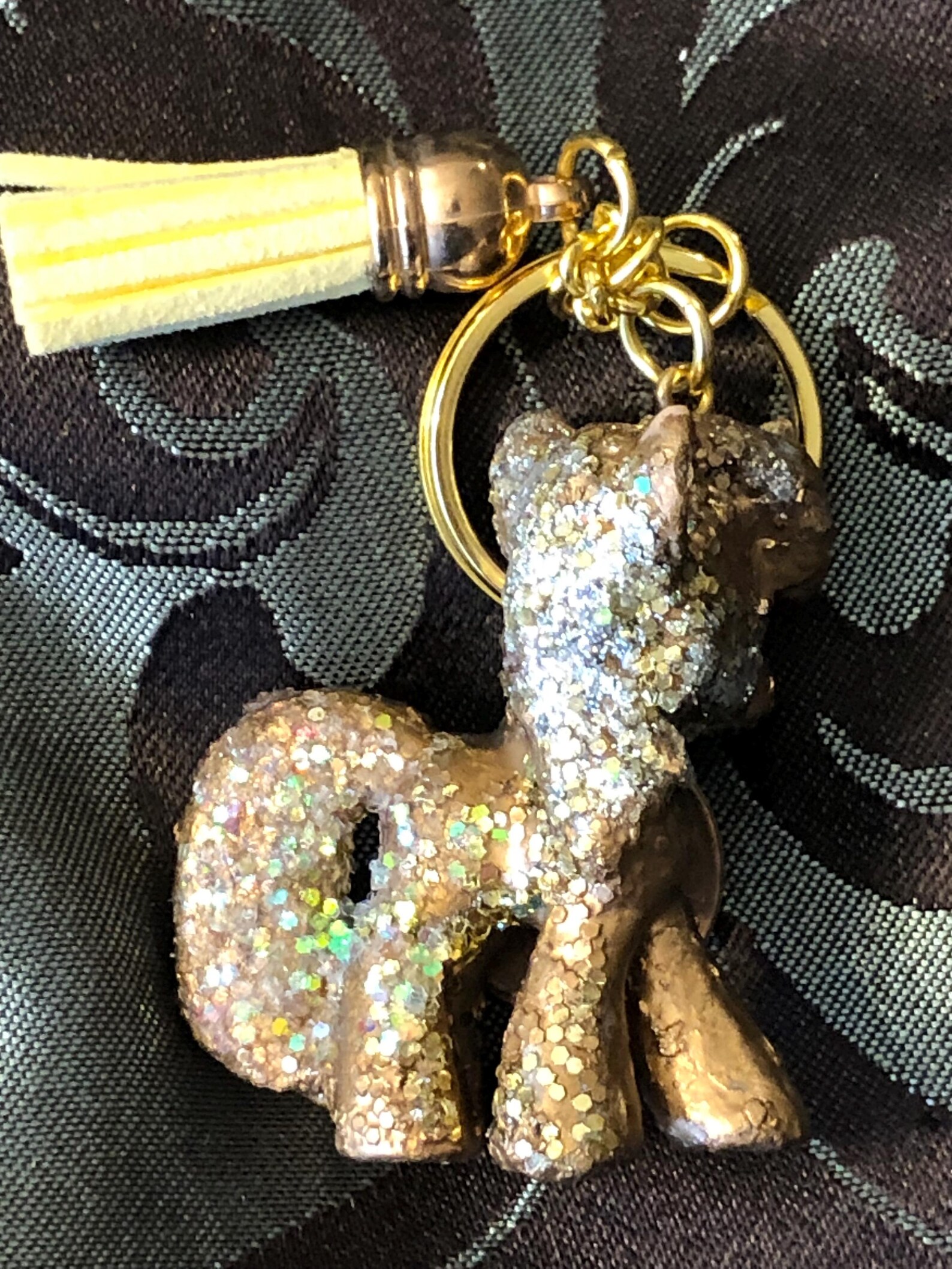Gold Leaf and Glitter Mlp Keychain - Etsy