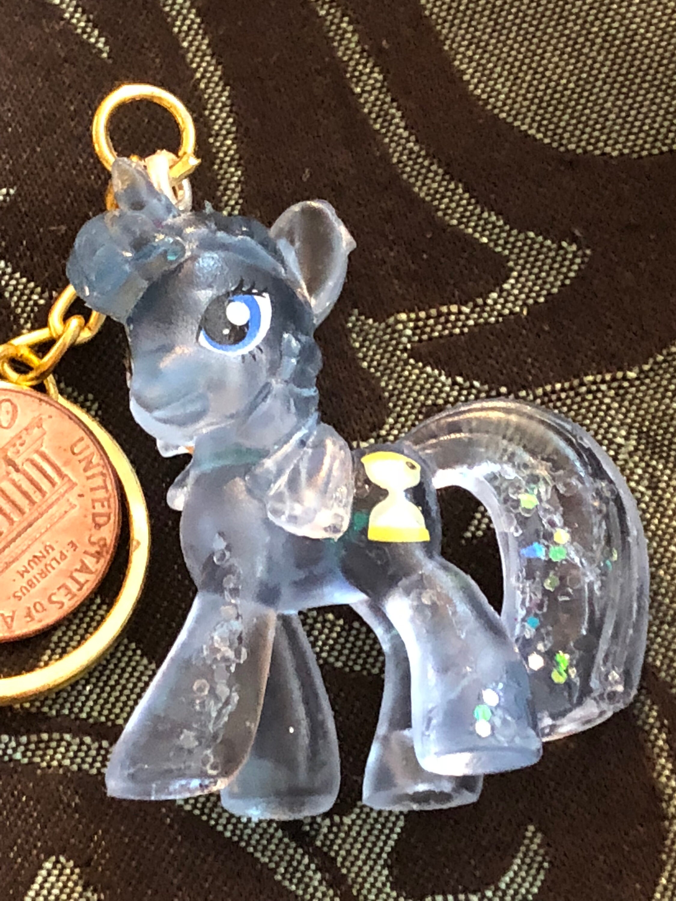 Light Blue and Gold Mlp Keychain - Etsy