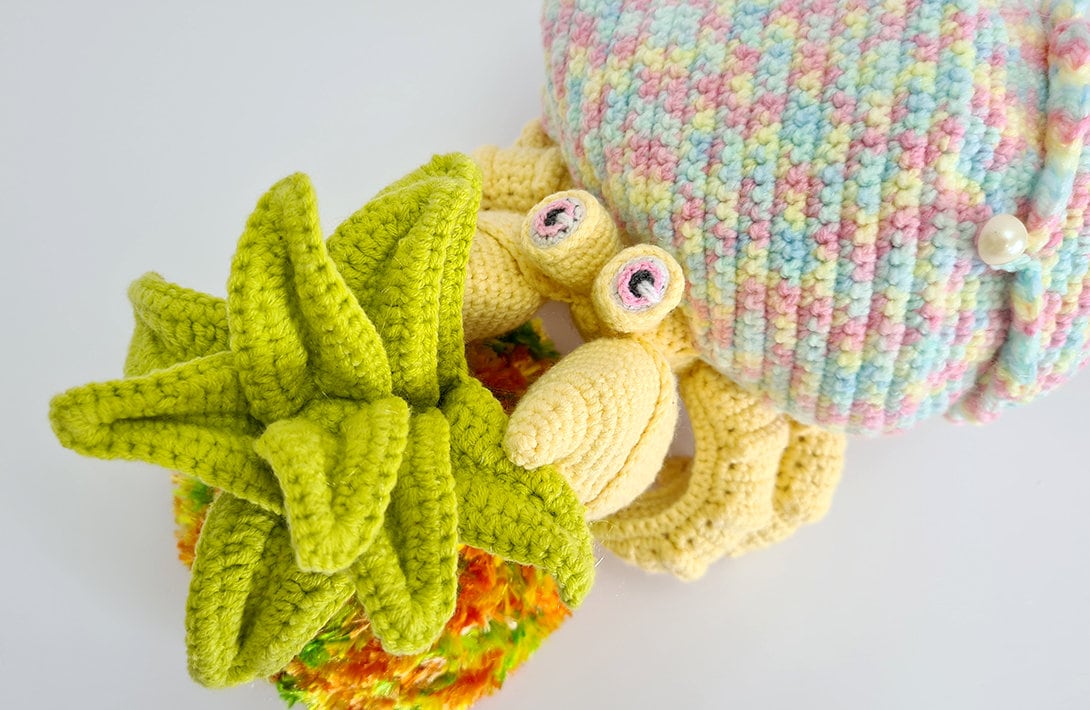 Neptune the Pineapple Crab | Reversible Amigurumi Crochet Pattern - Etsy