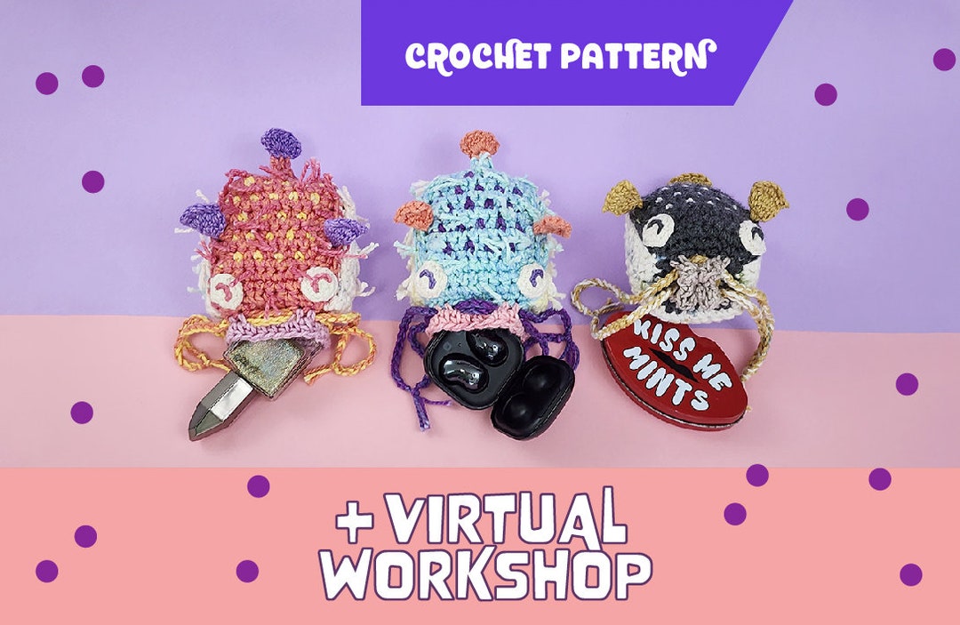 Access to Live-streamed Video: Pufferfish Purse Virtual Workshop | Easy Amigurumi Pouch - Etsy