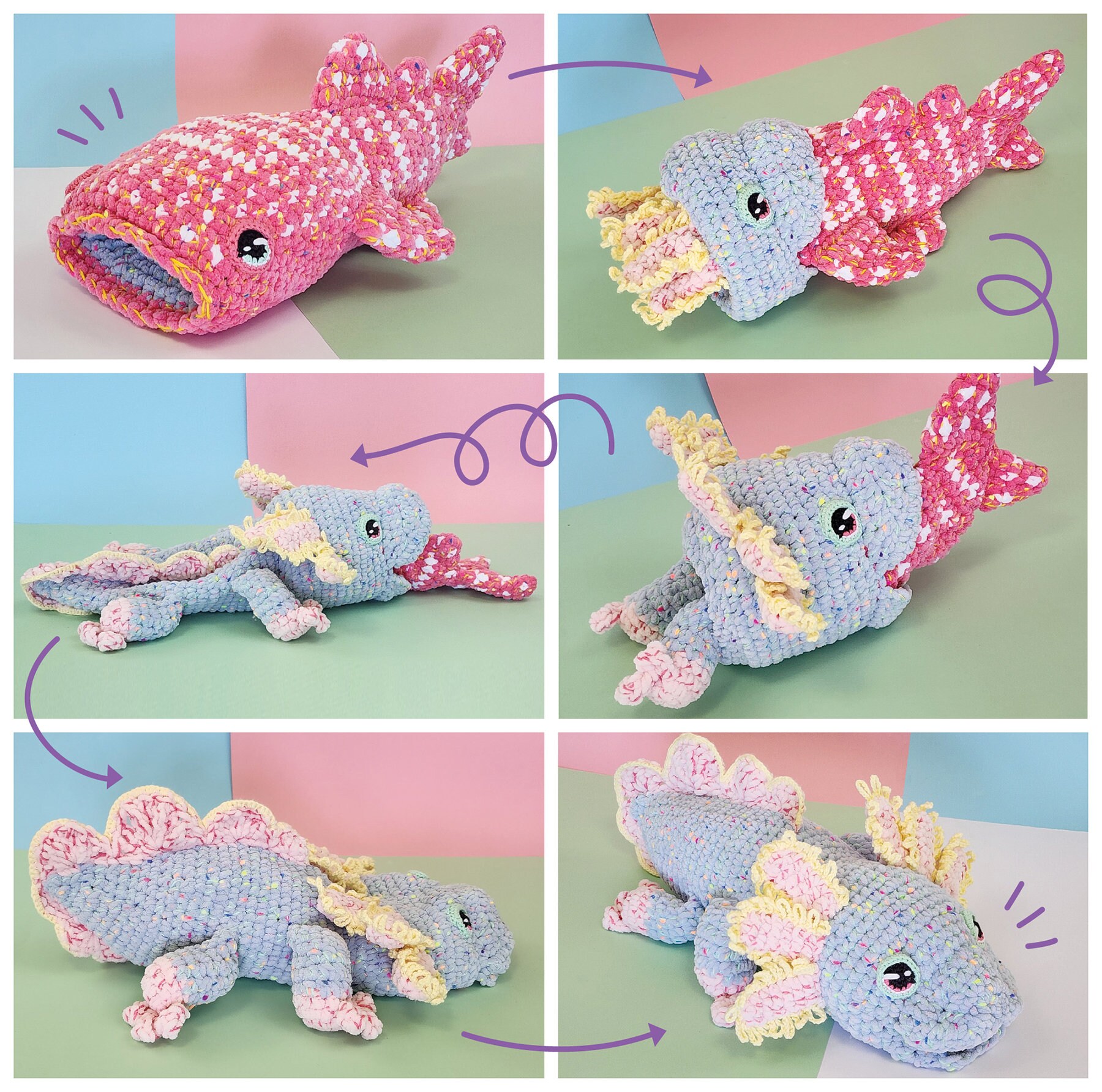 Gumdrop & Juju | Reversible Amigurumi With Hobbii - Underwater Tails ...