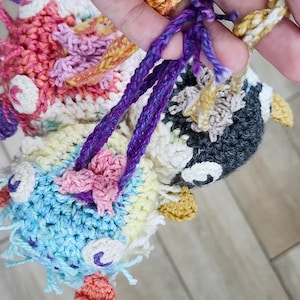 Pufferfish Purse | Amigurumi Fish - Drawstring Bag Pattern - Etsy