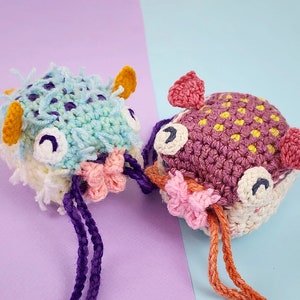 Pufferfish Purse | Amigurumi Fish - Drawstring Bag Pattern - Etsy