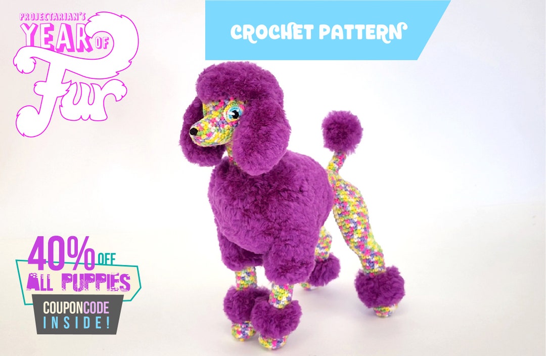 Sequin the Poodle| Amigurumi Pattern With Fur - Etsy