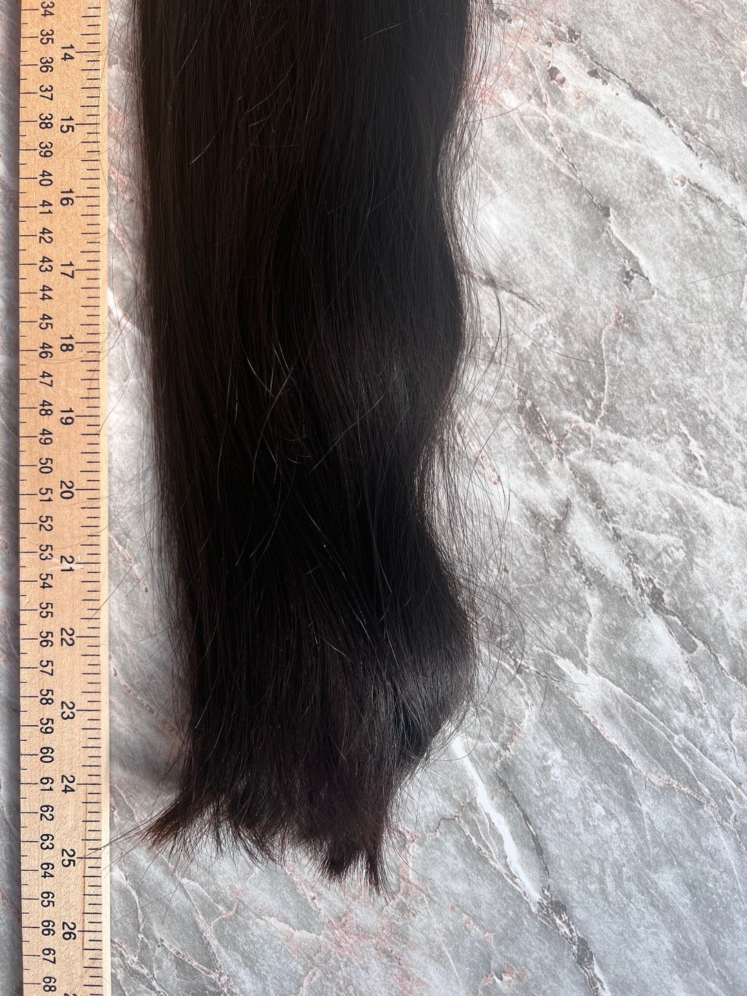 Russian Slavic Virgin Hair in Bulk, Darkest Brown Colour, 24/61cm ...